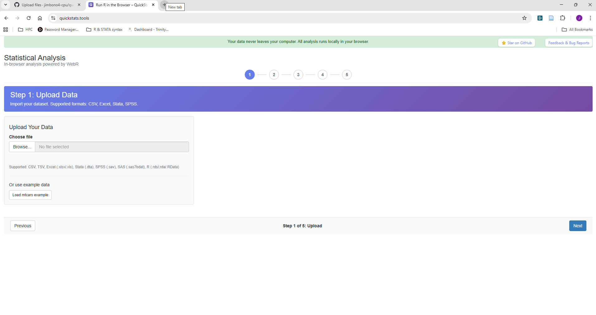 Run R in the Browser – QuickStats Statistical Analysis Tool